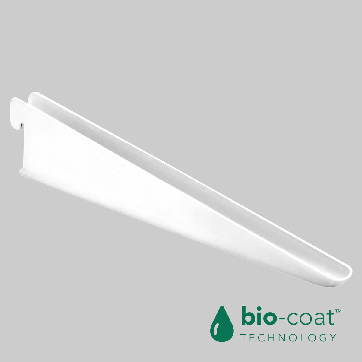 White Twin Slot U Bracket (Antibacterial) (10 Pack) — UK Office Furniture