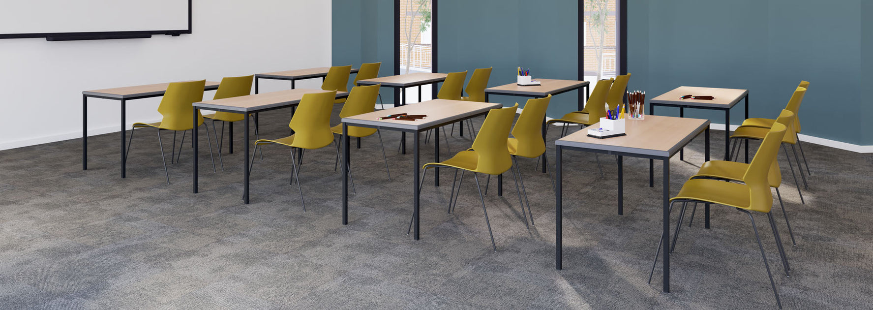 Titan Table With Black Frame | UK Office Furniture