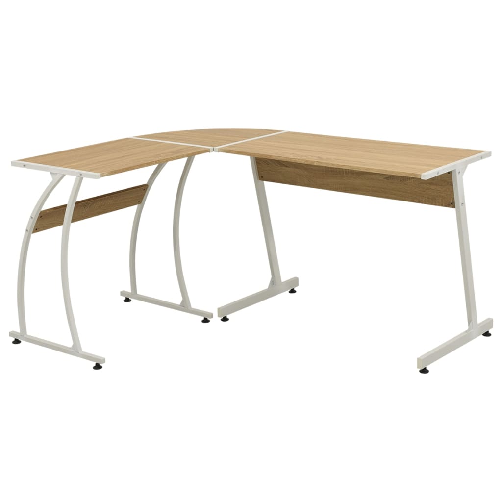 Corner Desk L-Shaped Oak — UK Office Furniture