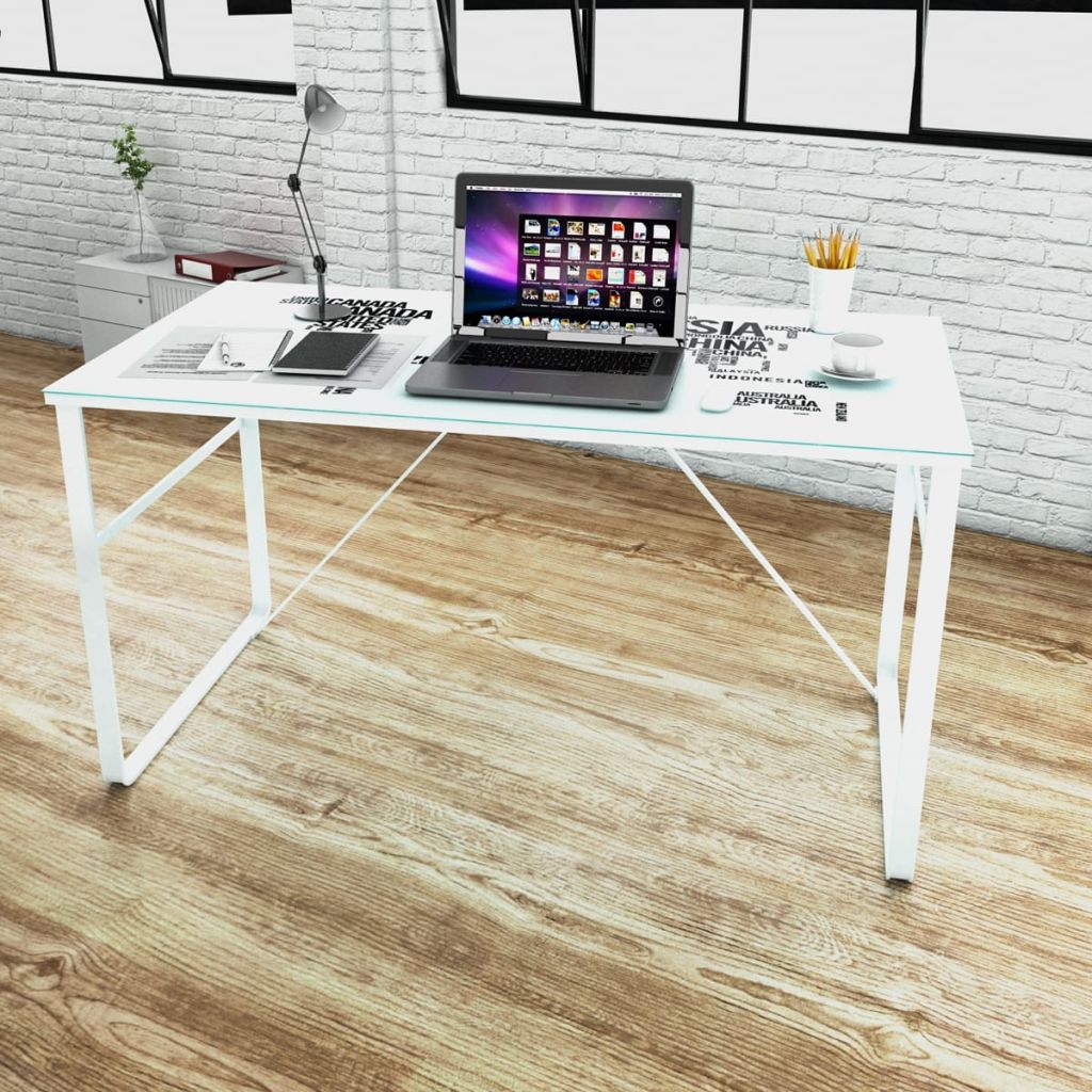 Rectangular Desk with Map Pattern | UK Office Furniture