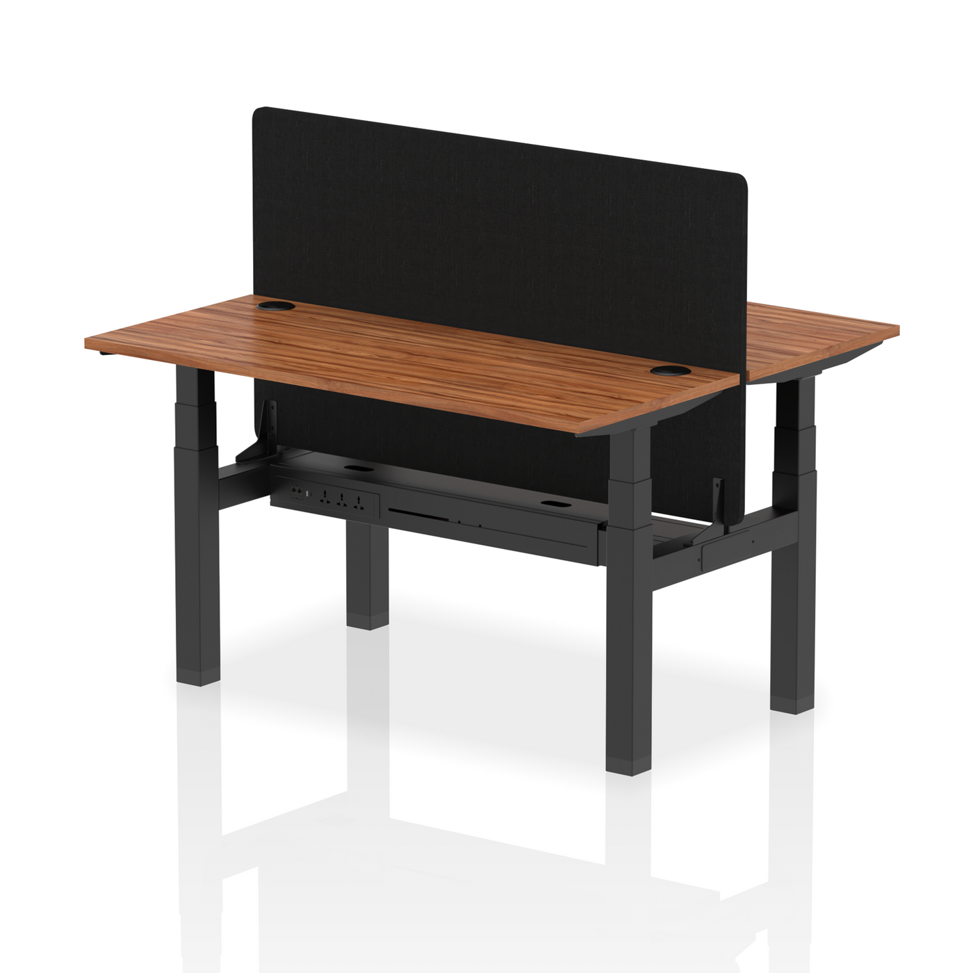 Air Back-to-Back Slimline Height Adjustable Bench Desk - 2 Person with ...
