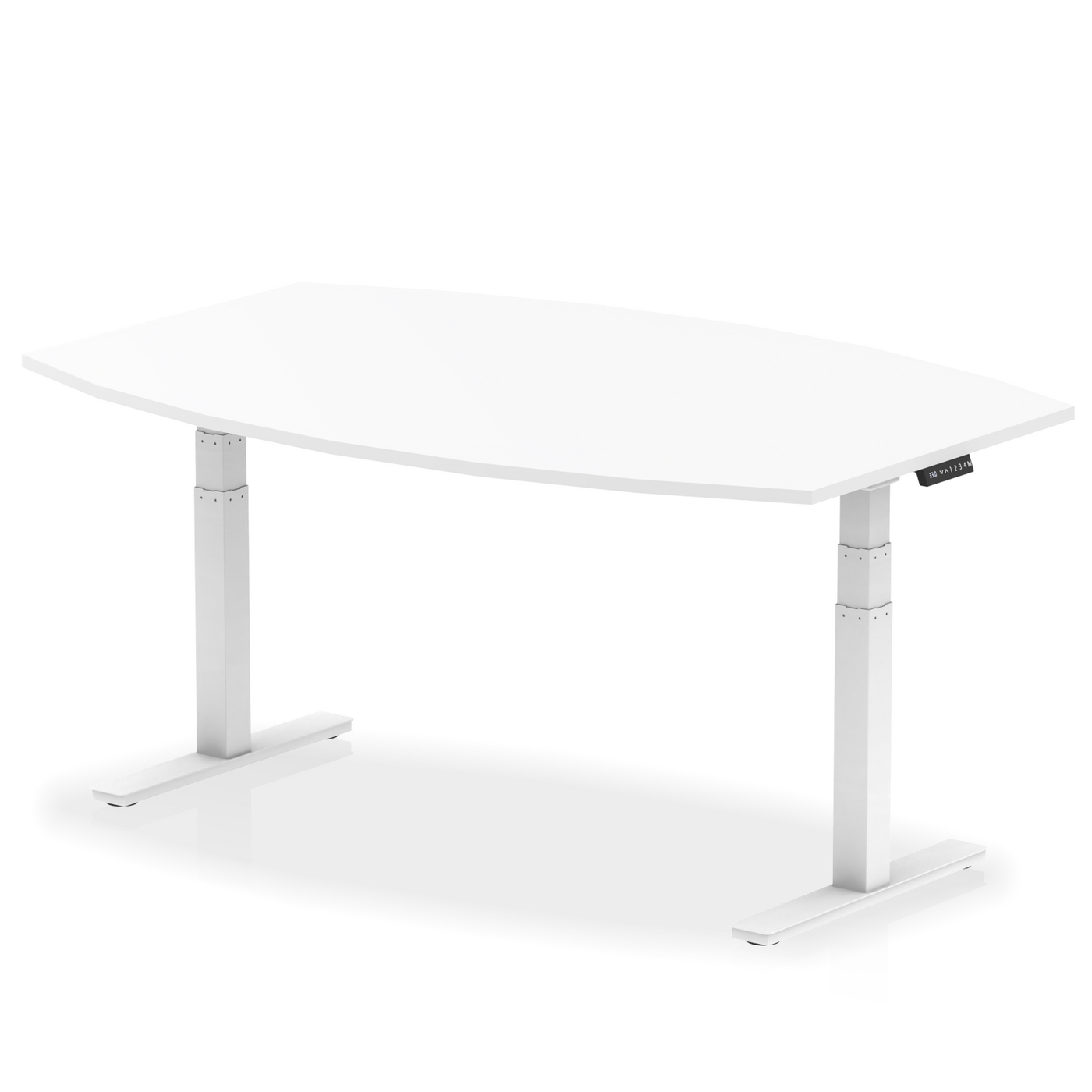 High Gloss Writable Boardroom Table Height Adjustable — UK Office Furniture