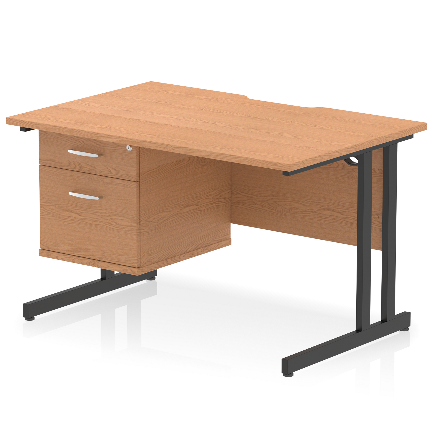 Impulse Scalloped Edge 1200mm Cantilever Straight Desk With Single Fix ...
