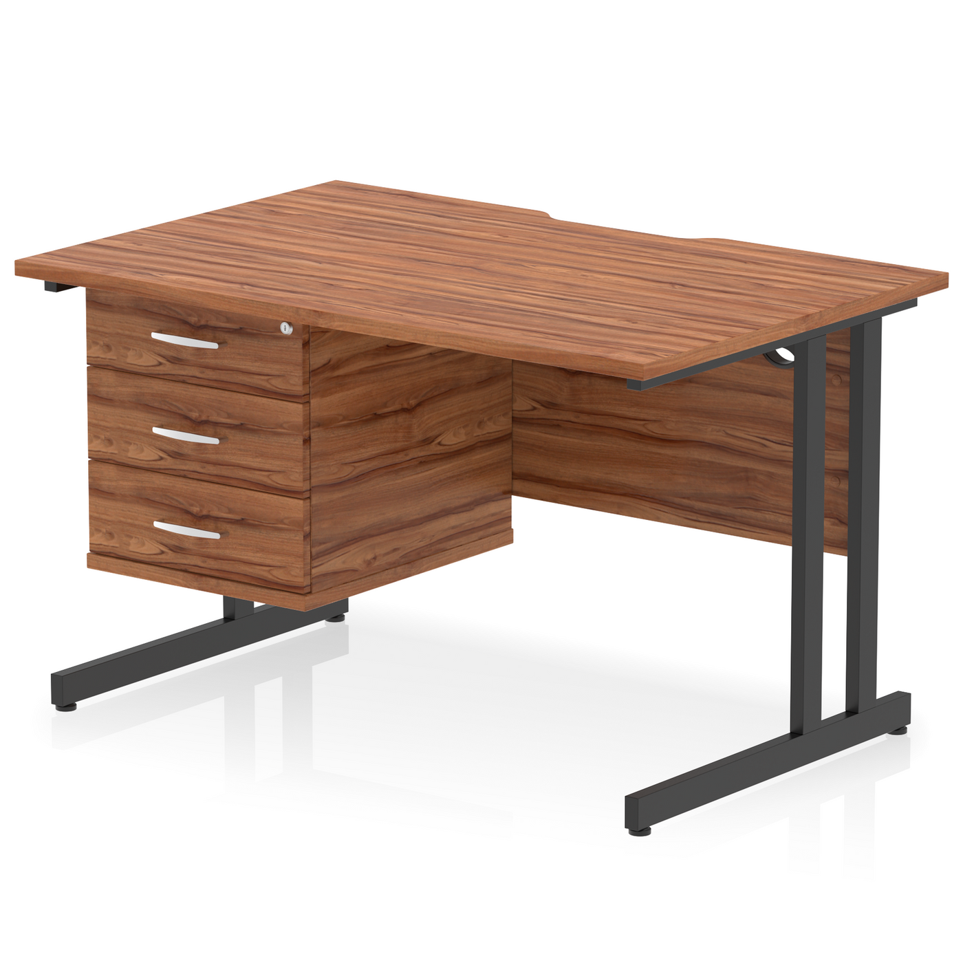 Impulse Scalloped Edge 1200mm Cantilever Straight Desk With Single Fix ...