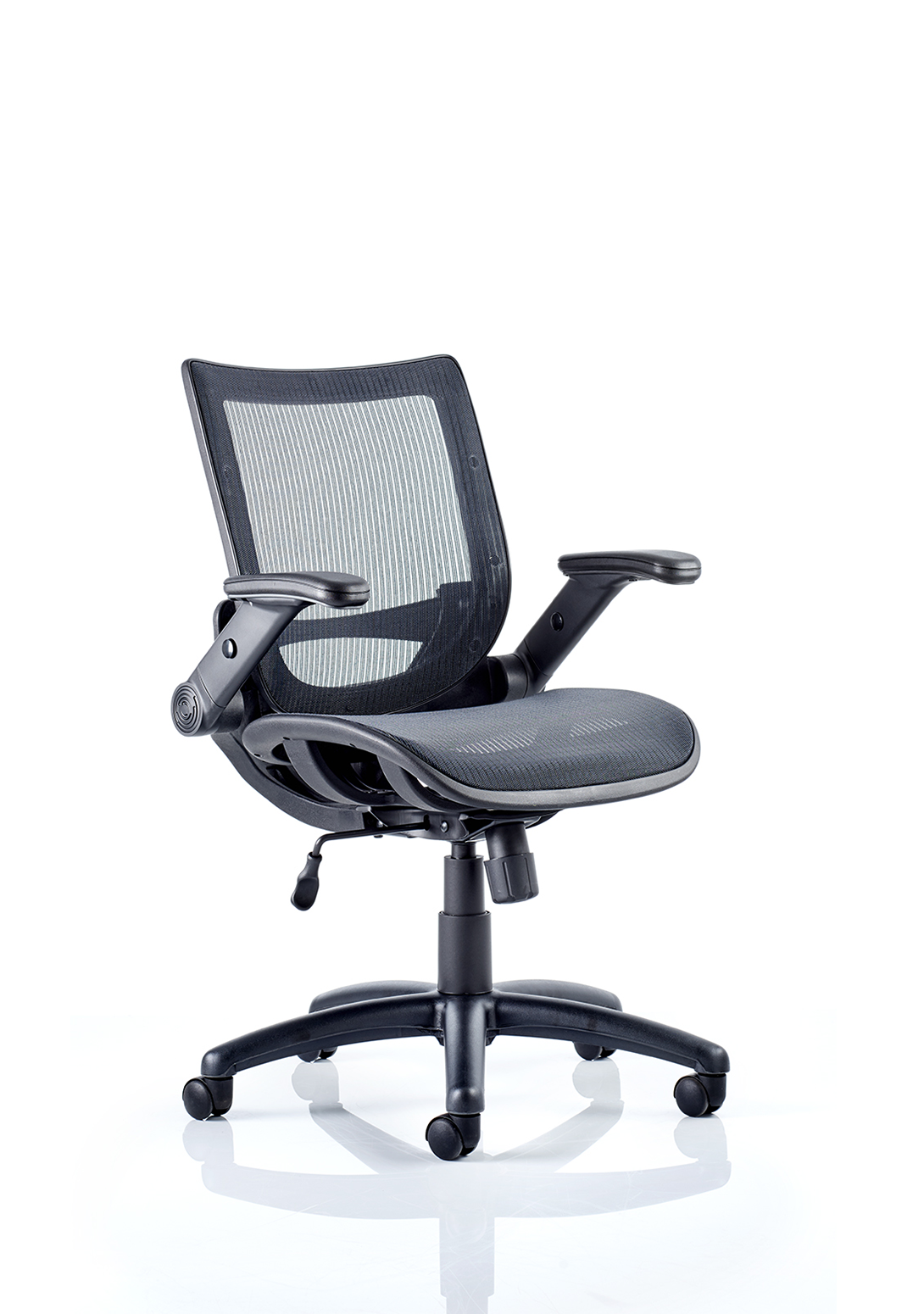 Fuller Medium Mesh Back Task Operator Office Chair with Folding Arms ...