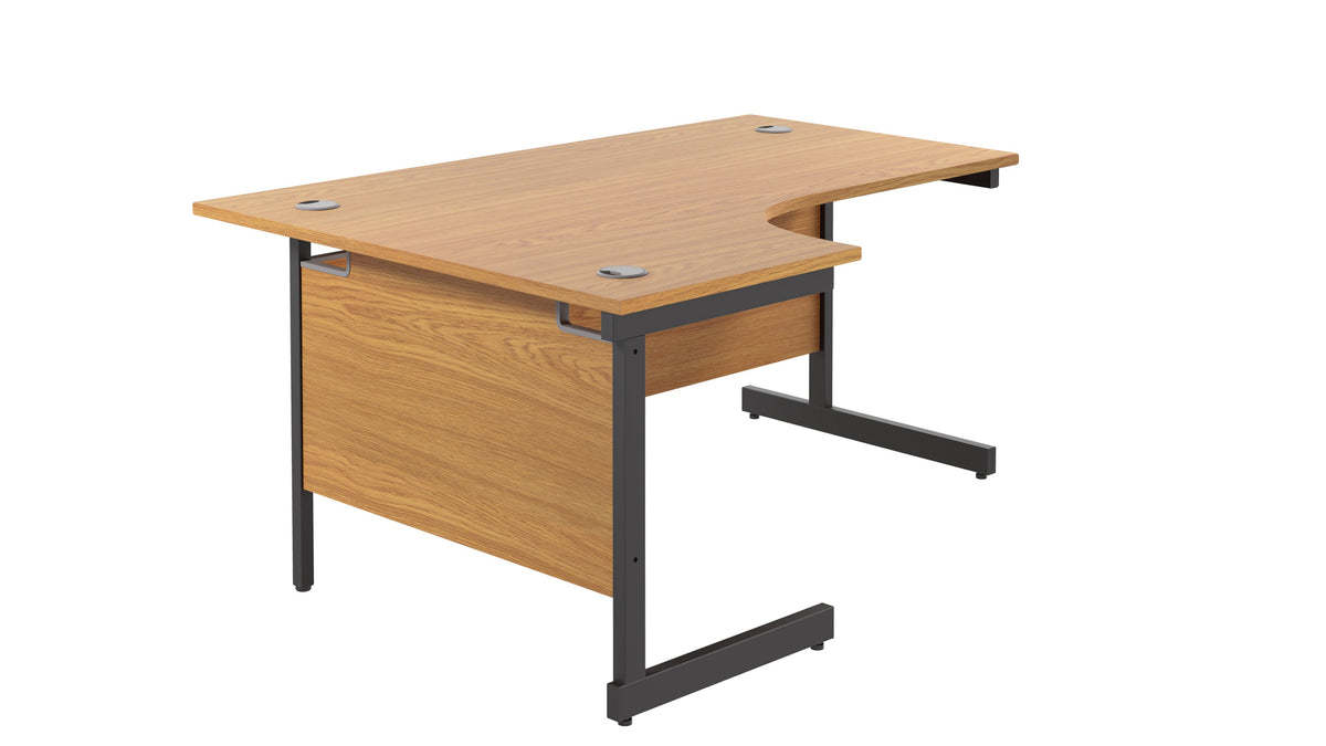Single Upright Left Hand Radial Desk — UK Office Furniture