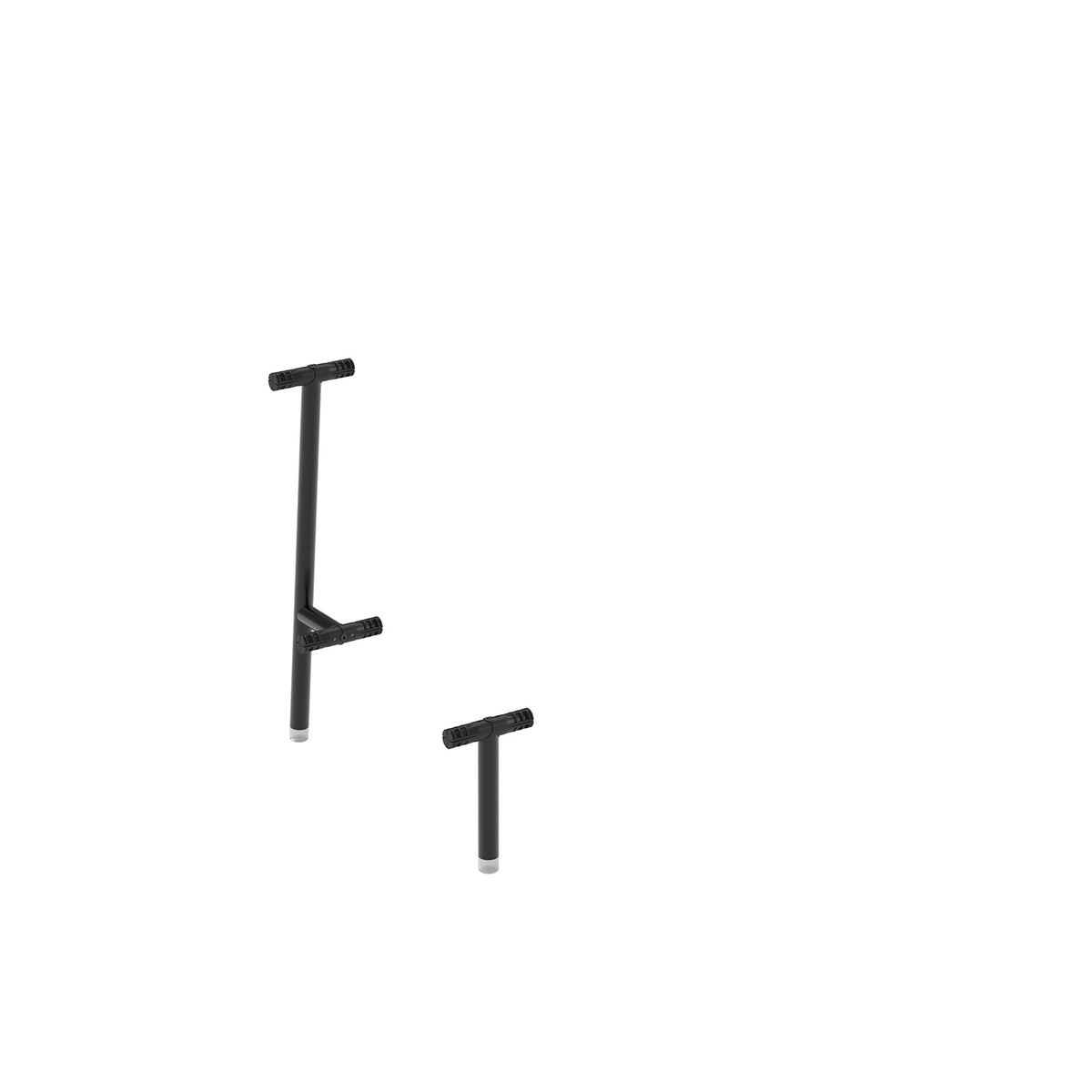 Addison black metal leg pack for central extension sofas — UK Office ...