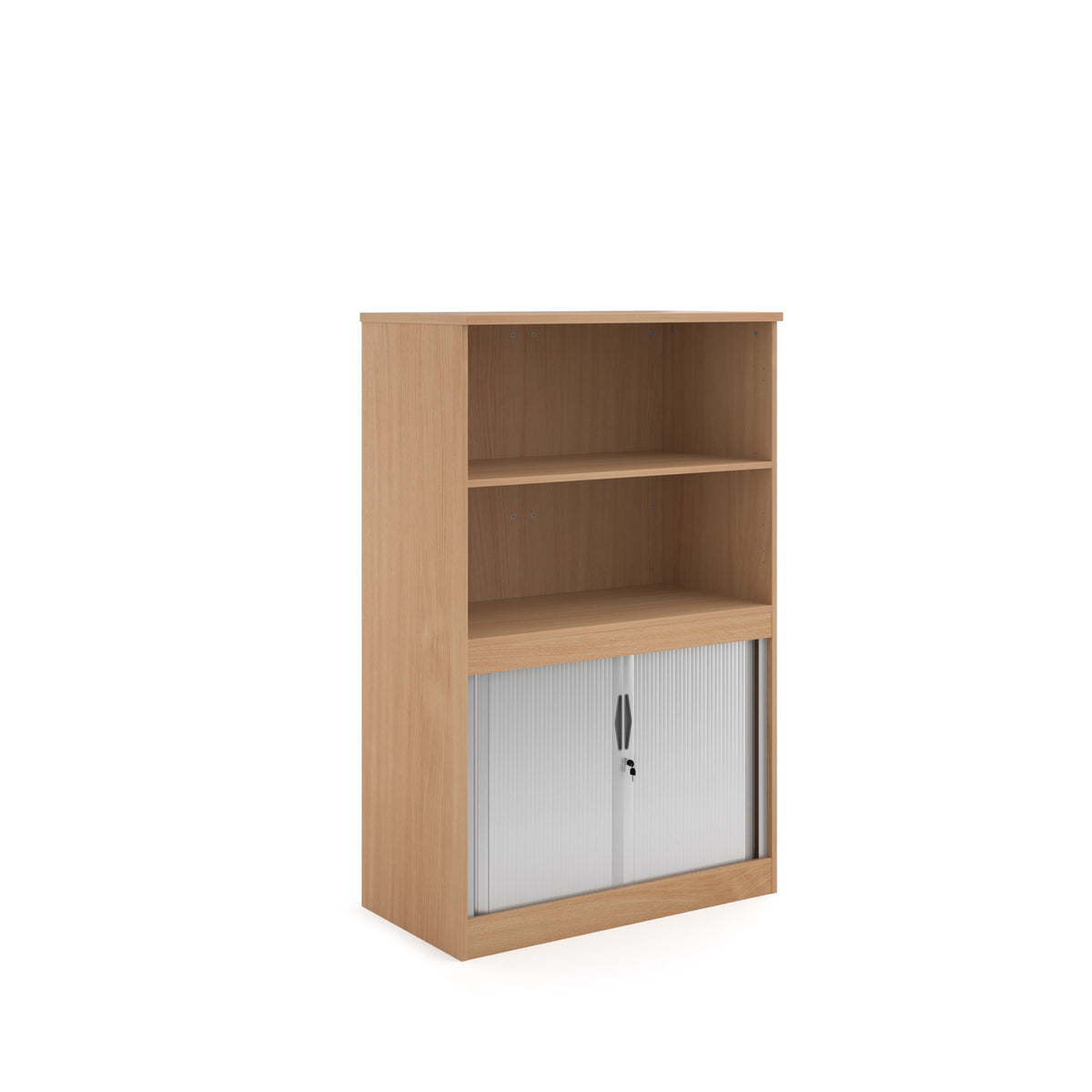 Systems combi unit with tambour and open top — UK Office Furniture